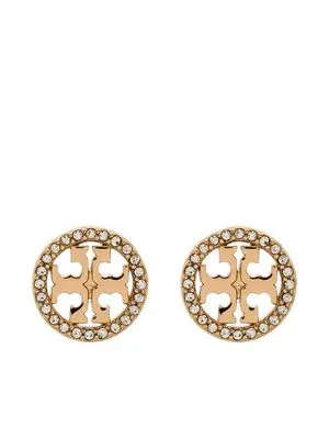 Tory Burch Miller Pavé Stud Earrings - Gold