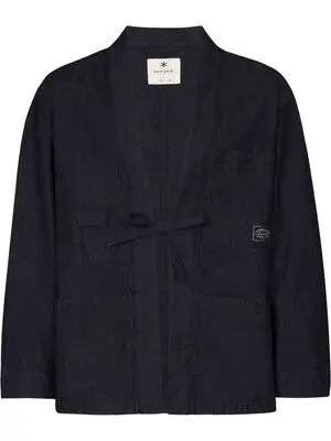 Snow Peak Noragi Front-Tie Jacket In Blue - 40% Off | Editorialist