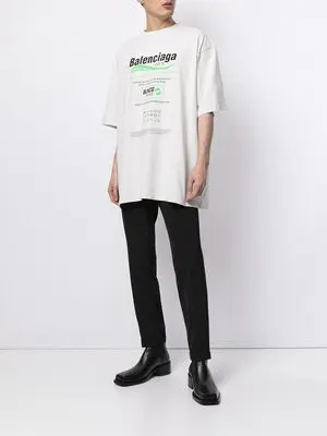 Balenciaga Recycle-print Jersey T-shirt