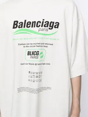 Balenciaga Recycle-print Jersey T-shirt