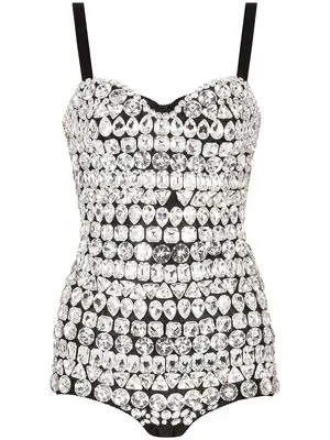Dolce & Gabbana Sweetheart-neck Embellished Bodysuit