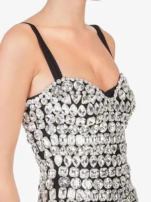 Dolce & Gabbana Sweetheart-neck Embellished Bodysuit
