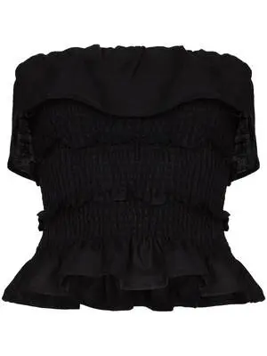 REFORMATION Millet Smocked Strapless Top