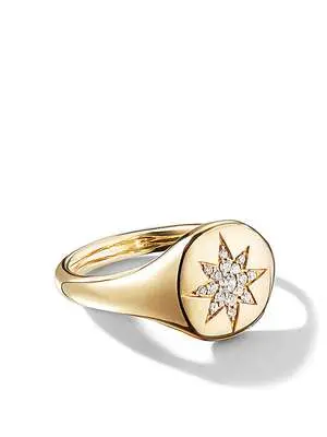 David Yurman David Yurman 18kt Yellow Gold Collectibles Compass Diamond Ring 88adi