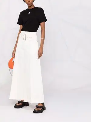 10 CORSO COMO High-waisted Wide-leg Trousers - White