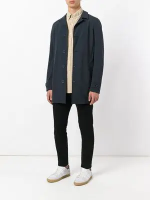 Herno Mid Length Raincoat - Blue
