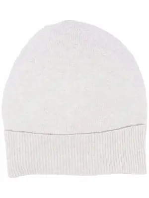 BARRIE Cashmere Beanie Hat Grey