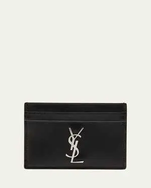 Saint Laurent Monogram Leather Card Case