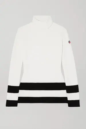 Fusalp Striped Knitted Turtleneck Sweater