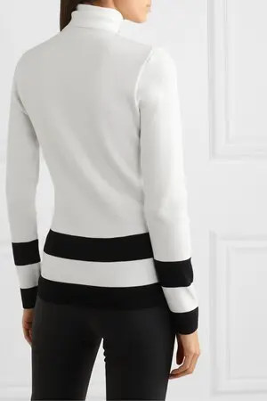 Fusalp Striped Knitted Turtleneck Sweater
