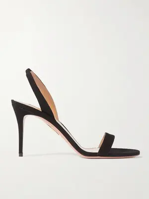 AQUAZZURA So Nude 85 Slingback Sandals - Black