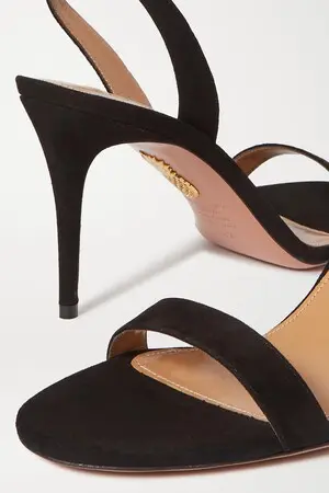 AQUAZZURA So Nude 85 Slingback Sandals - Black
