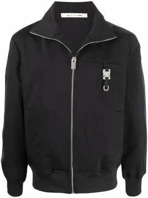 1017 Alyx 9sm Buckle-Detail Zip-Up Track Jacket - Black | Editorialist