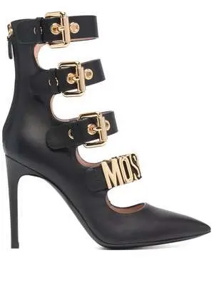 Moschino Logo-plaque 110mm Pumps - Black