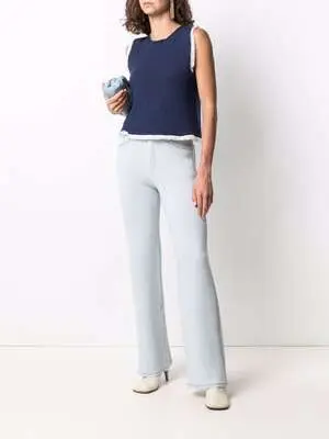BARRIE Fringe-trim Top - Blue