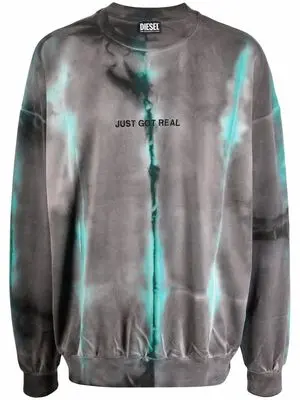 DIESEL® Tie-dye Sweatshirt - Grey