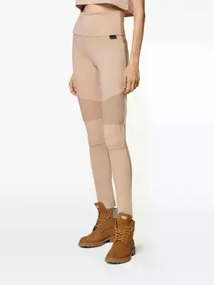 Philipp Plein Ribbed-panel Leggings - Neutrals