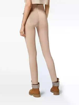 Philipp Plein Ribbed-panel Leggings - Neutrals