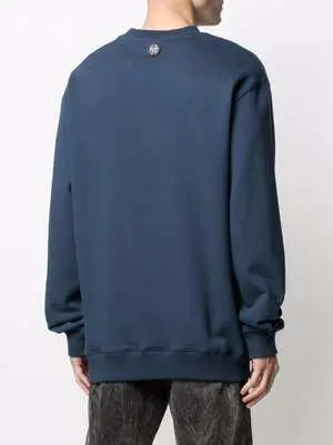 Philipp Plein Embroidered-logo Sweatshirt - Blue