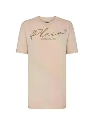 Philipp Plein Signature Crystal-embellished T-shirt - Neutrals
