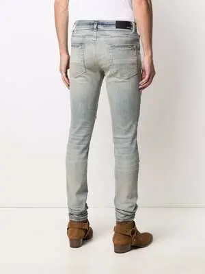 Amiri Bandana-underlay Distressed Slim-fit Jeans