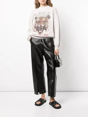 ANINE BING Graphic Print Crew Neck Sweatshirt