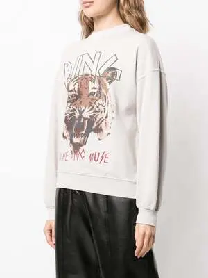 ANINE BING Graphic Print Crew Neck Sweatshirt