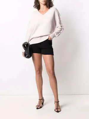 BARRIE High-waisted Knit Shorts - Black