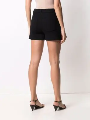 BARRIE High-waisted Knit Shorts - Black