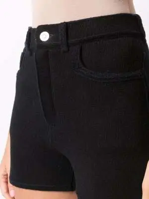 BARRIE High-waisted Knit Shorts - Black