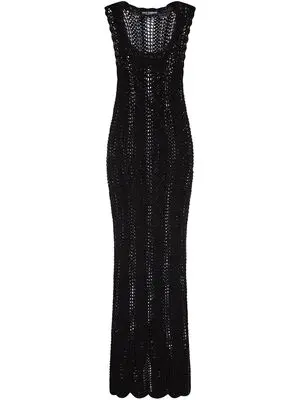 Dolce & Gabbana Crochet Knit Maxi Dress