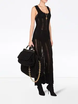 Dolce & Gabbana Crochet Knit Maxi Dress