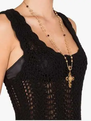Dolce & Gabbana Crochet Knit Maxi Dress