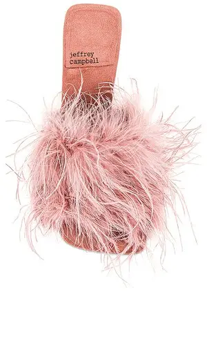 Jeffrey Campbell Chauffeur Feather Mule In Blush