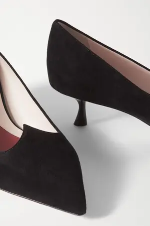 ROGER VIVIER I Love Vivier 45 Suede Pumps - Black