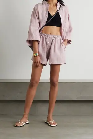 DEIJI STUDIOS The 03 Washed-linen Shirt And Shorts Set