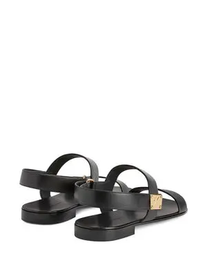 GIUSEPPE ZANOTTI Shaun Logo-plaque Sandals