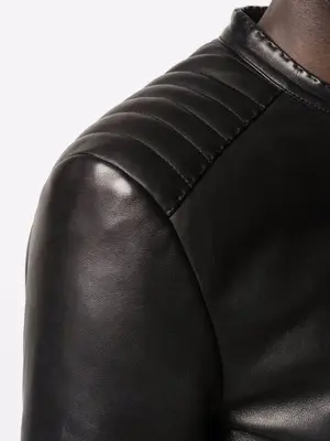 Philipp Plein Iconic Leather Jacket - Black