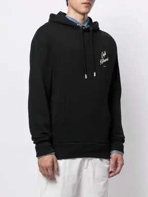 CAFÉ KITSUNÉ Print Drawstring Hoodie