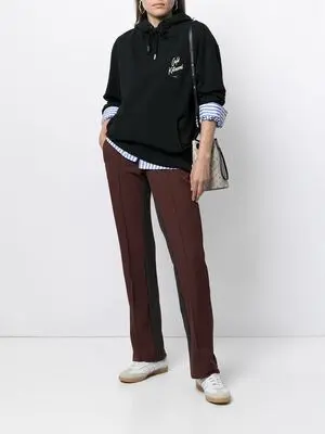 CAFÉ KITSUNÉ Print Drawstring Hoodie