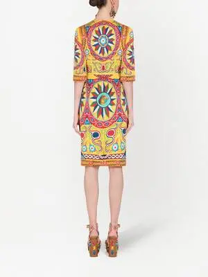 Dolce & Gabbana Carretto-print Midi Dress