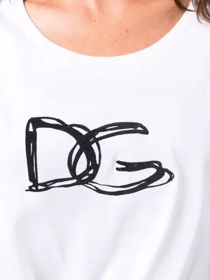 Dolce & Gabbana Logo Print Cropped Vest