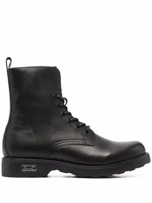 CULT Logo-plaque Boots - Black