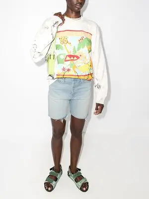 MOTHER The Tripper Denim Shorts