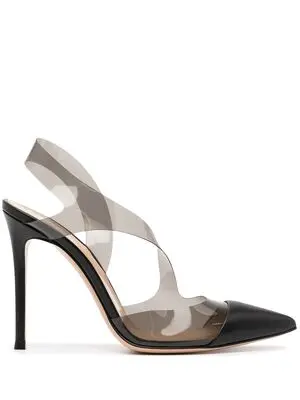 Clear Black Heels