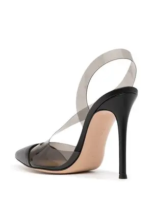 GIANVITO ROSSI Clear-strap Pumps - Black