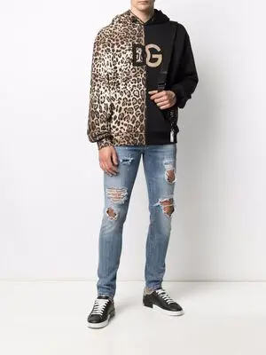 Dolce & Gabbana Logo-plaque Skinny Jeans - Blue
