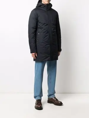 MOORER Zip-up Hooded Down Jacket