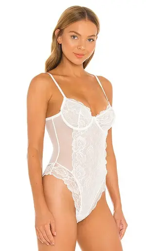 KAT THE LABEL Elodie Bodysuit - White