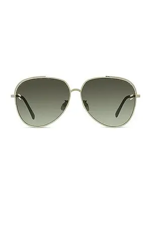Stella Mccartney Metal Aviator Sunglasses In Metallic Gold  display picture 1
